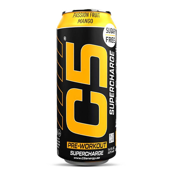 C5 Supercharge Pre-workout Drink, Mango Passion Fruit, 473 Ml, Sugar F ...