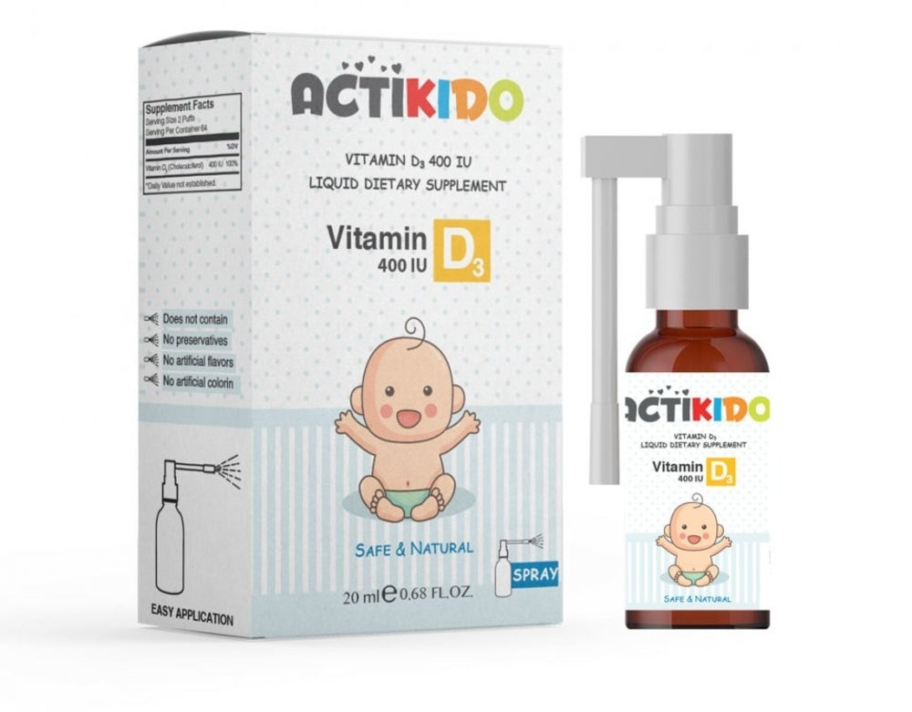 ACTIWELL ACTIKIDO VITAMIN D3 400 IU 20ML SPRAY – Bait Al Dawaa Pharmacy ...